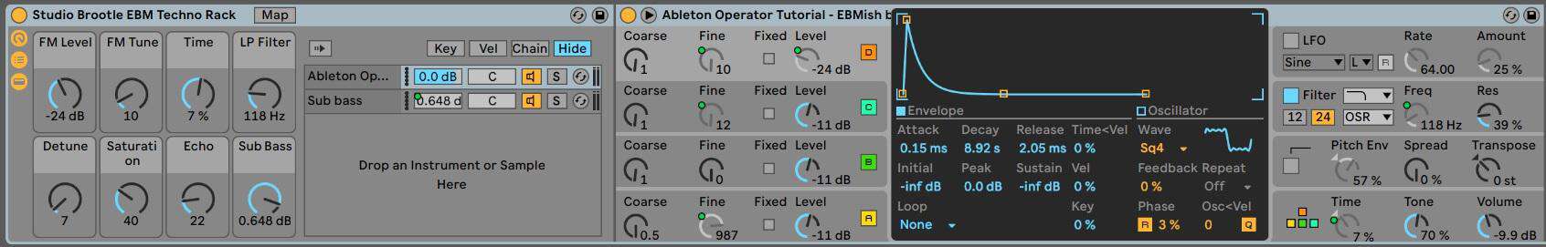 EBM Techno Tutorial And Rack - Studio Brootle