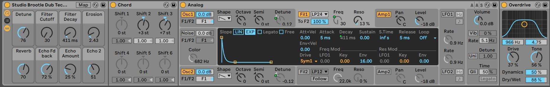 Studio Brootle Dub Techno Chord Rack - Studio Brootle