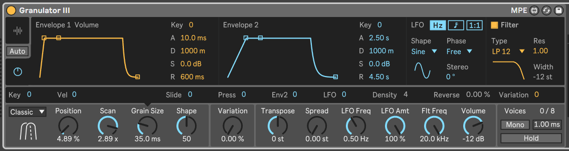 Ableton Granulator III - Studio Brootle